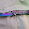 Coral Flames Ornate Rainbow Knife 8 Steel Blade Best - Etsy