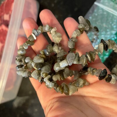 30 Strand of Natural Labradorite Chip Beads Natural Gemstone Chips ...