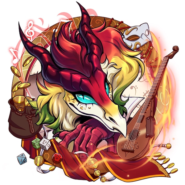 Bard D&D Token Frame/digital Token/tabletop/dungeons and Dragons ...