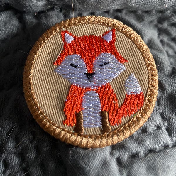 Iridescent Fox Patrol Patch, Troop Gift, Cute Gift, Morale Patch, Backpack Patch, Hiking Patch ...