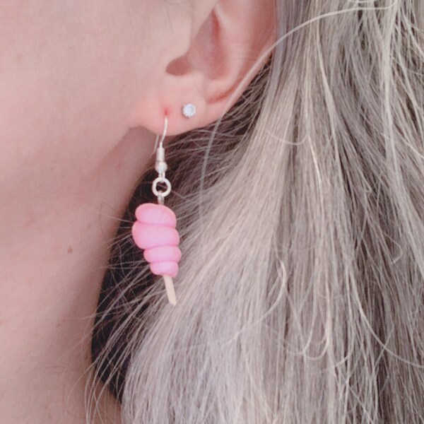 Cotton Candy, Pastel Earrings, Fimo, Gourmet Earrings, Candy Earrings ...