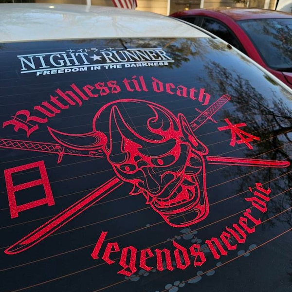 Ruthless Til Death Windshield Rear Window Decal Car Sticker Banner JDM ...