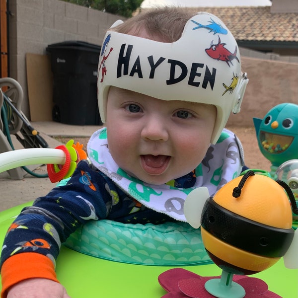 Personalized Whimsical Hat Doc Band Decoration | Fun & Festive Cranial ...