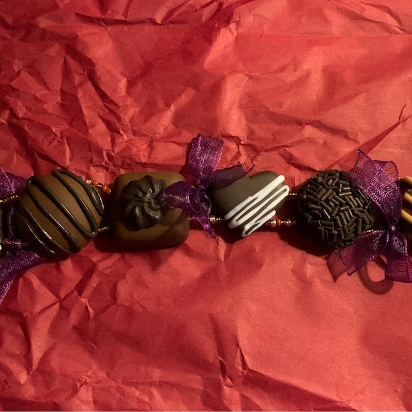 Miniature Chocolate Bracelet, Fake Food Jewelry - Etsy