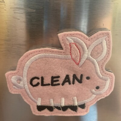 Pig Dishwasher Magnet, Dishwasher Magnet Clean Dirty, Kitchen Magnet ...