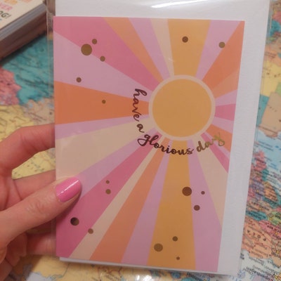 Glorious Birthday Colourful Greeting Card - Etsy