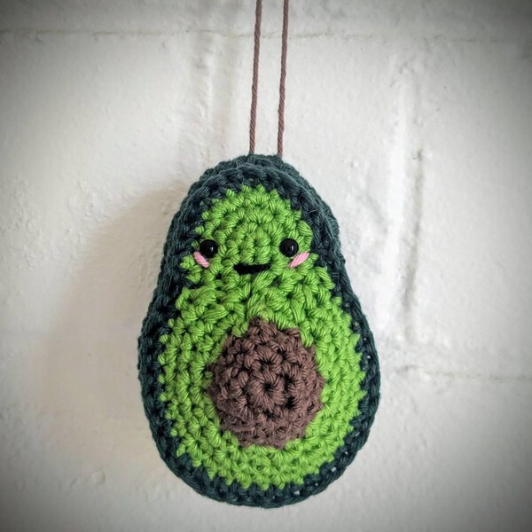 Tiny Avocado Crochet Pattern, Car Hanger Pattern, Easy Amigurumi ...