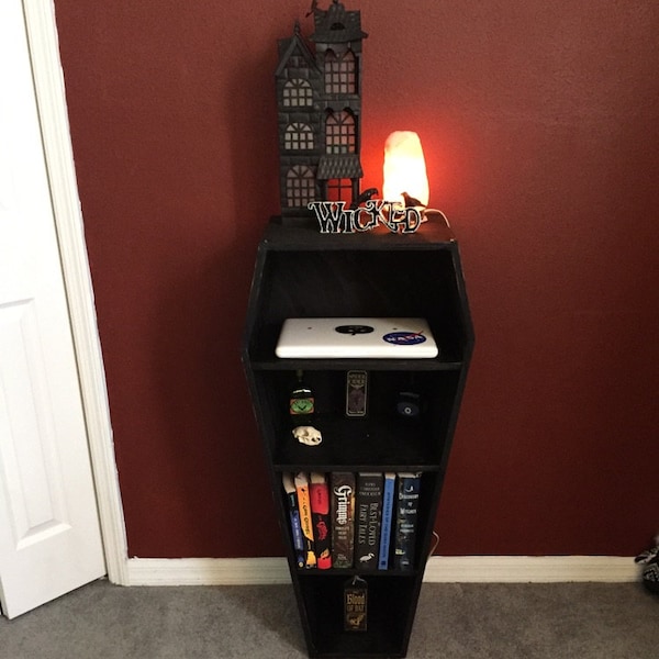 Custom Rustic Handmade Horror Coffin Shelf / Bookshelf / DVD Case - Etsy