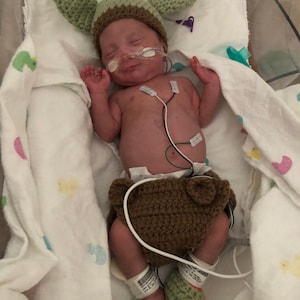 NICU Little Frog Micro Preemie Outfit With Overalls Fits 2 - Etsy