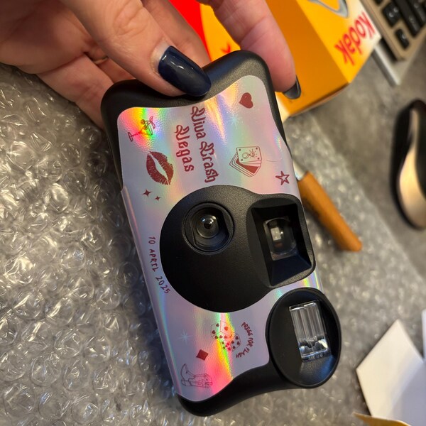 WRAP ONLY B&w Custom Kodak Disposable Camera Wrap Custom Camera Sticker ...