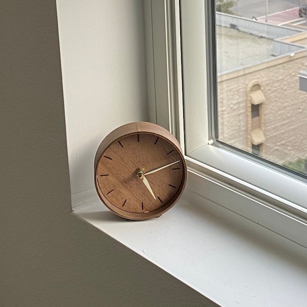 Customizable Small Wooden Clock | Table Wooden Clock | Mini Wooden ...