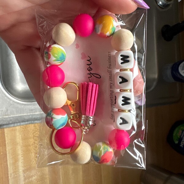 Beaded Fall Pumpkin Keychain, Beaded Keychain Silicone, Beaded Keychain ...