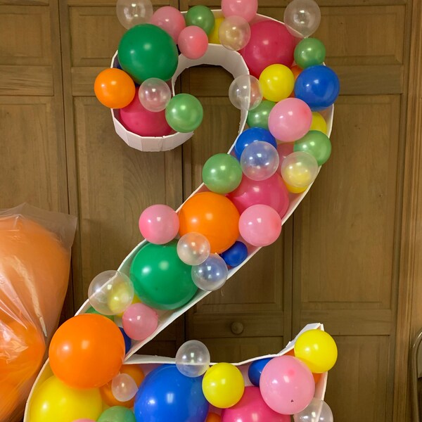 FANCY Number 2, Balloon Mosaic Template Number Two, Mosaic Number ...