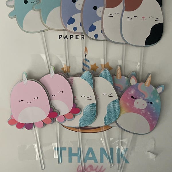Squishmallow Cupcake Toppers - Squishmallow Cupcakes - Squishmallows ...