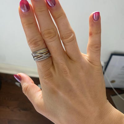 Anxiety Spinner Ring Handmade 925 Sterling Silver and 14K Gold Handmade ...