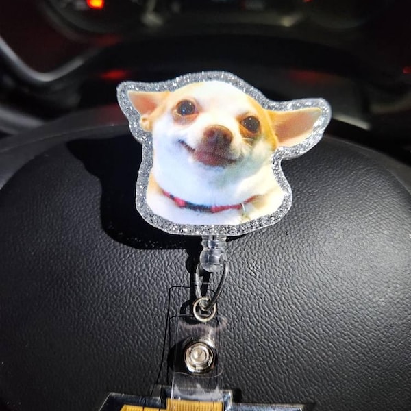 Zoned Out Cat Meme Retractable Badge Reel, Meme ID Clip, Nurse ID ...