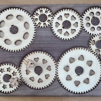 Gear PUZZLE File. STEM Project. It is an Over-sized Fidget Spinner ...