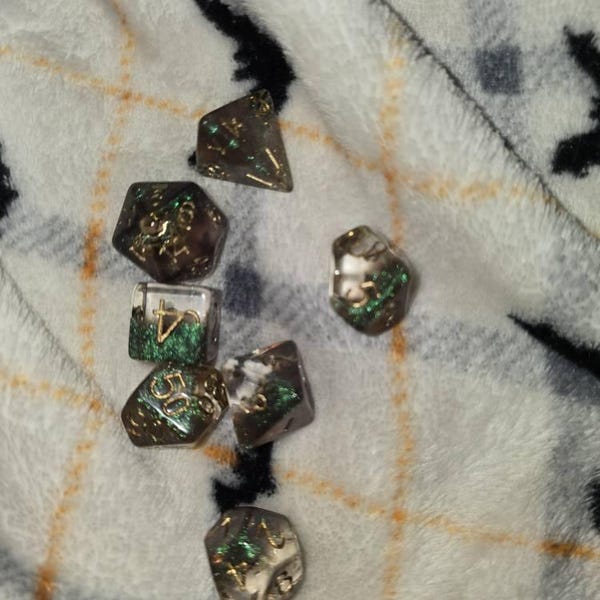 Unique DND Dice Dagger/wand, D20, D12, D10, D00, D8, D6, D4 W/leather ...