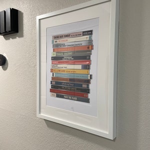 Personalised CD Stack Print, Retro Music Poster, Custom Favourite Song ...