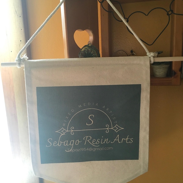 Custom Hanging Wall Banner, Custom Logo, Your Artwork, Design ...