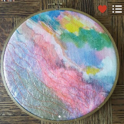 Unique Abstract Painting Modern Embroidery Hoop Art, Handmade Home ...