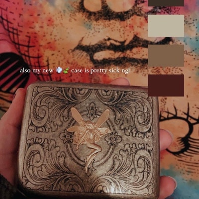 Metal Cigarette Case Joint Case, Weed Accessory, Stoner Gift Women ...