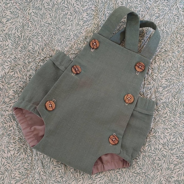 Baby Overalls Sewing Pattern & Tutorial: Easy Playsuit (PDF Download ...
