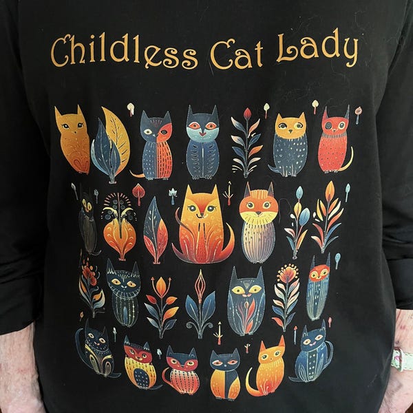 Whimsical Cats Clipart: Colorful Folk Art Felines (commercial Use, PNG ...