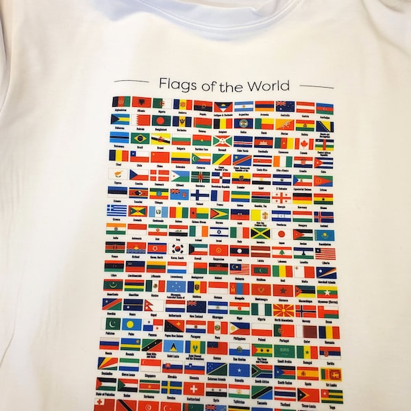 Flags of the World Art Print, Educational Wall Art, Classroom World ...