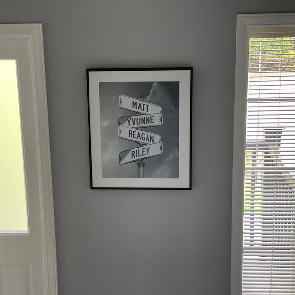 Four Names Personalized Street Signs Custom Photo Art With Options - Etsy