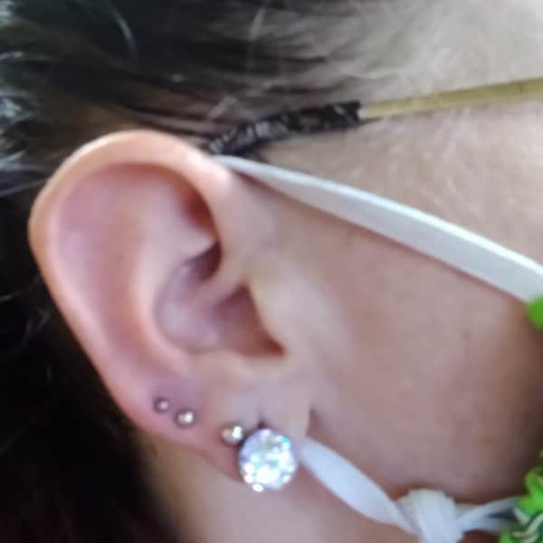 Forward Helix, Triple Helix, 18g 16g 14g X 6mm Long X 2mm 3mm 4mm Ball ...
