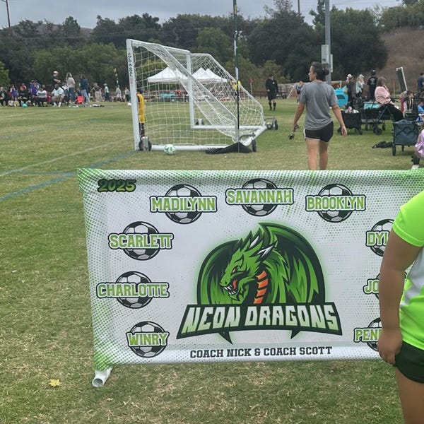 Soccer Team Banner - Completely Customizable - Includes Design & Print ...