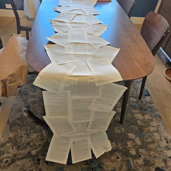 Literary Wedding Table Runner||book Themed Occasion||classic Novel ...