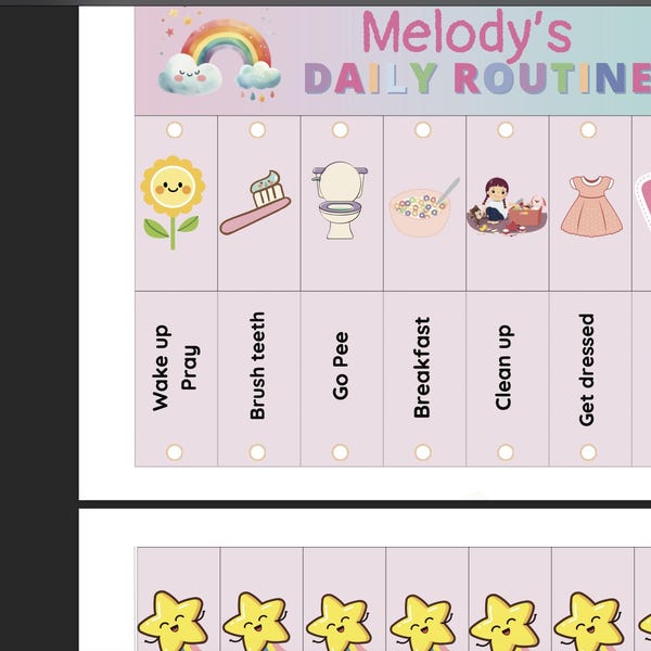 Editable Daily Routine | Weekly Routine Cards for Kids | Chore Charts ...