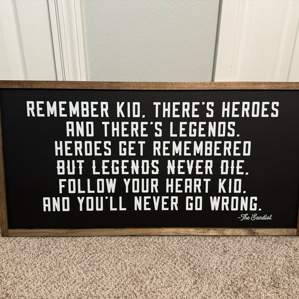 The Sandlot Quote Sign, Kids Room Decor, Boys Bedroom Wall Decor ...