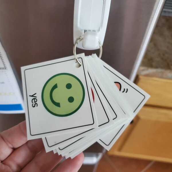 Picture Communication Board Keyring Cards | Communication Cards for Non ...
