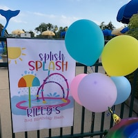 Editable Splash Pad Party Sign, Splash Pad Party Sign, Water Park Party ...