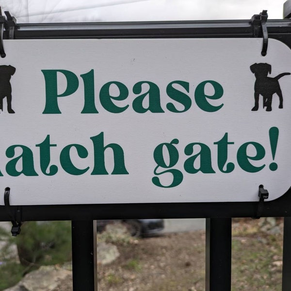 Custom Fence Sign - 5" X 10" Personalized Sign for Fence Gate - PVC ...