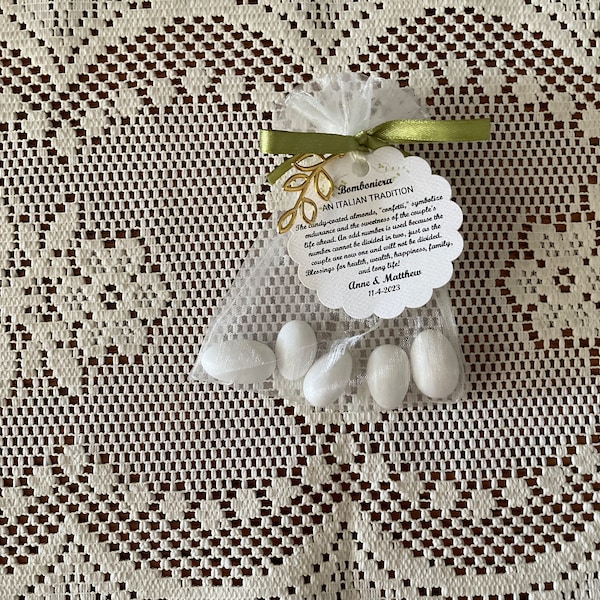 25 Bombonieraconfetti Wedding Favors candy Coated Almonds Italian ...