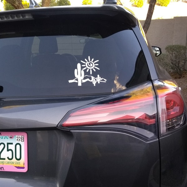 Desert Sunset Vinyl Decal Sticker: Adventure Car Laptop Decor - Etsy