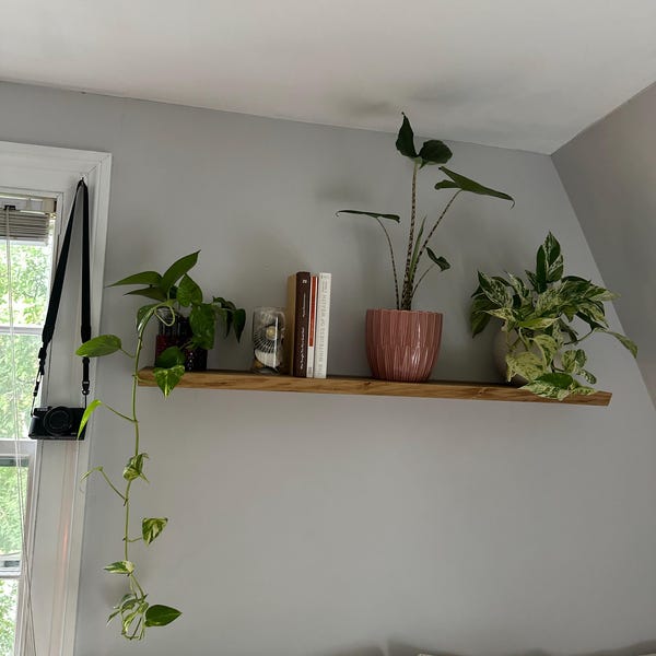 Walnut Floating Shelves, Custom Wood Shelves, Rustic Shelves, Bathroom ...