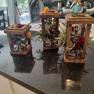 10 Bulk Wooden Lanterns, Wedding Centerpiece, 8 13 Inch Tall, Barn ...