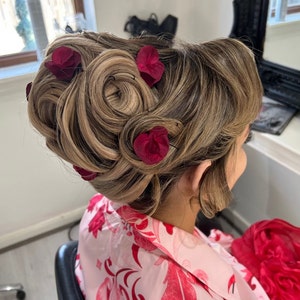 Set of 5 Small Ivory Hydrangea Bud Hair Flowers Flower Hair - Etsy