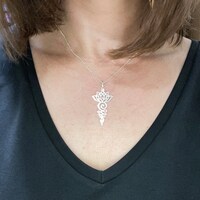 Gold Plated on Silver Torus Silver Necklace Sacred Sacred Geometry ...