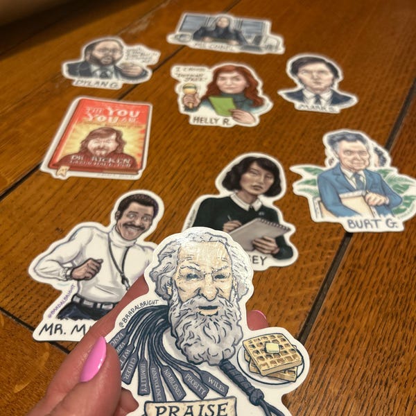 Severance Cast Portraits - Illustration Sticker Set - Waterproof Decals ...