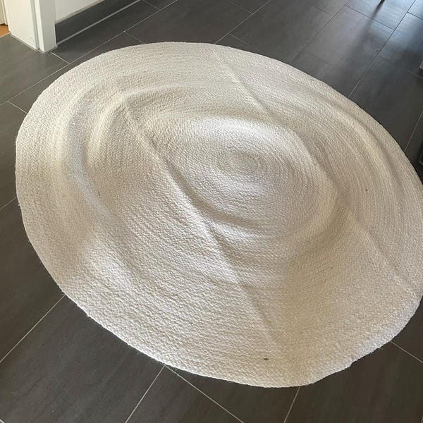 Indian Handmade Natural Round Jute Rug Bedside Round Rug Circle Rug New ...