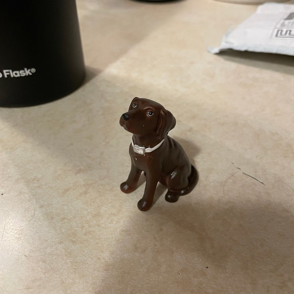 Lab Cake Topper - Chocolate Brown Labrador Dog on Wedding Cake - Small ...