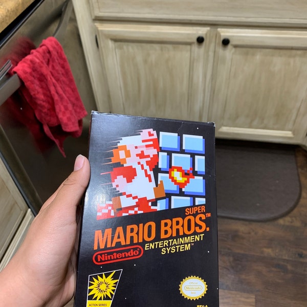 Super Mario Bros NES Box Manual Poly Block Dust Cover - NO GAME ...