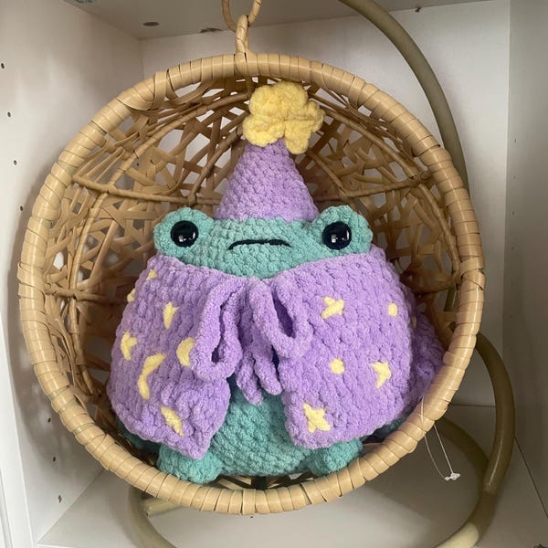 Jumbo Wizard Frog Crochet Pattern / Chunky Crochet Wizard Mage / US PDF ...