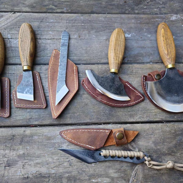 Forged Chisel Set 8 Pcs. Wood Carving Tools. Timber Frame Chisel ...